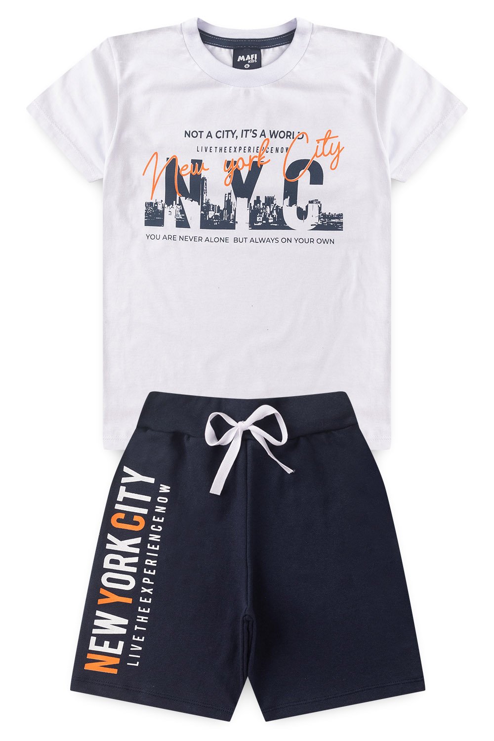 Conjunto Infantil Menino Verão - Mafi Kids Branco